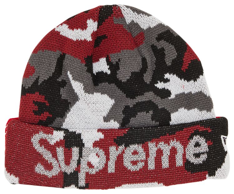 Buy Supreme x New Era Split Beanie 'Red' - FW22BN30 RED | GOAT