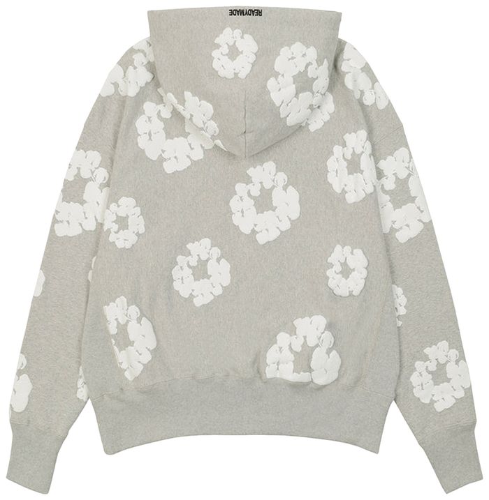 Buy READYMADE x Denim Tears Cotton Wreath Hoodie 'Gray/White' - RM K01 ...