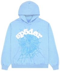 Buy Sp5der Web Hoodie 'Sky Blue' - SP5 8D WEB HBB | GOAT