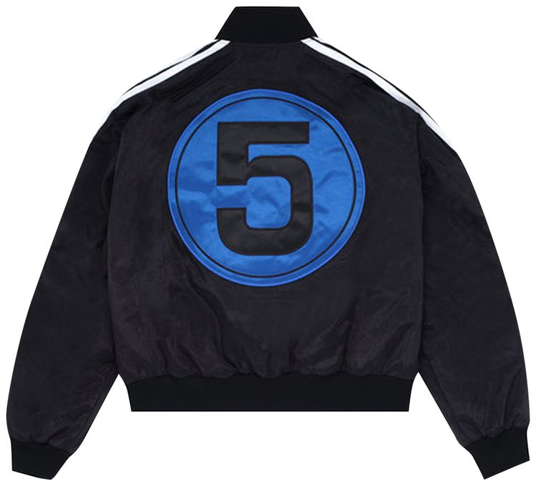 Buy Sp5der Satin Bomber Jacket 'Black' - SP5 8D SBJ BLK | GOAT