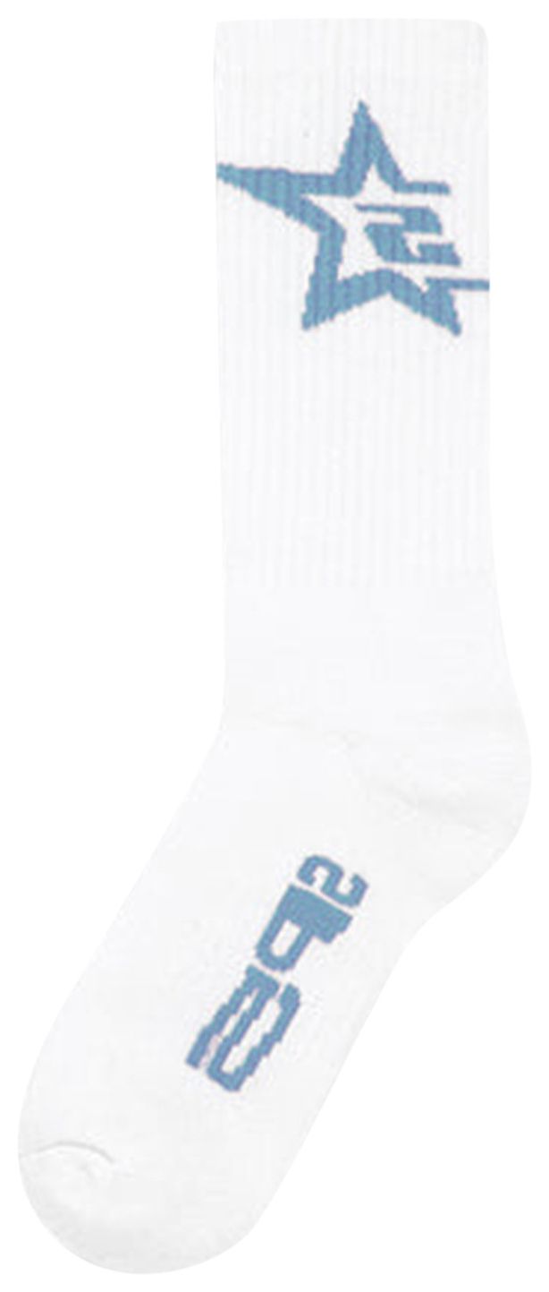 Buy Sp5der Sp5 Sock 'White/Sky Blue' - SP5 8D WHBLU | GOAT CA