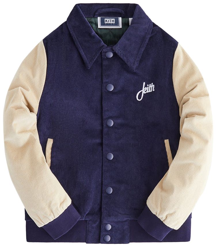 Buy Kith Kids Varsity Jacket 'Peacoat' - KHK010060 446 | GOAT