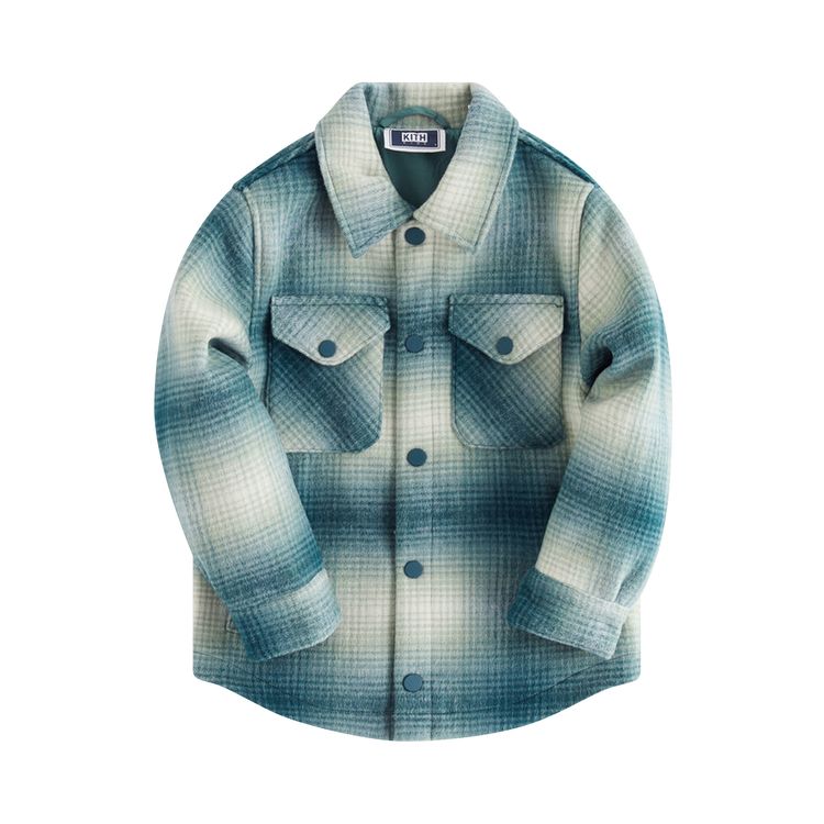 Buy Kith Kids Classic Plaid Shacket 'Court' - KHK010072 307 | GOAT