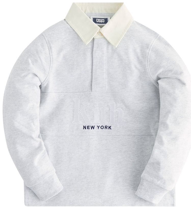 Buy Kith Kids Rugby Shirt 'Light Heather Grey' - KHK030263 002 | GOAT