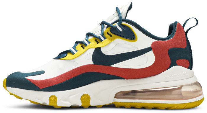 Buy Nike Air Max 270 React 'White Turquoise Yellow' - CT1264 103 | GOAT