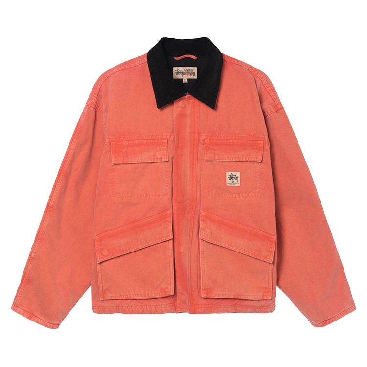 Buy Stussy Washed Canvas Shop Jacket 'Orange' - 115589 ORAN | GOAT
