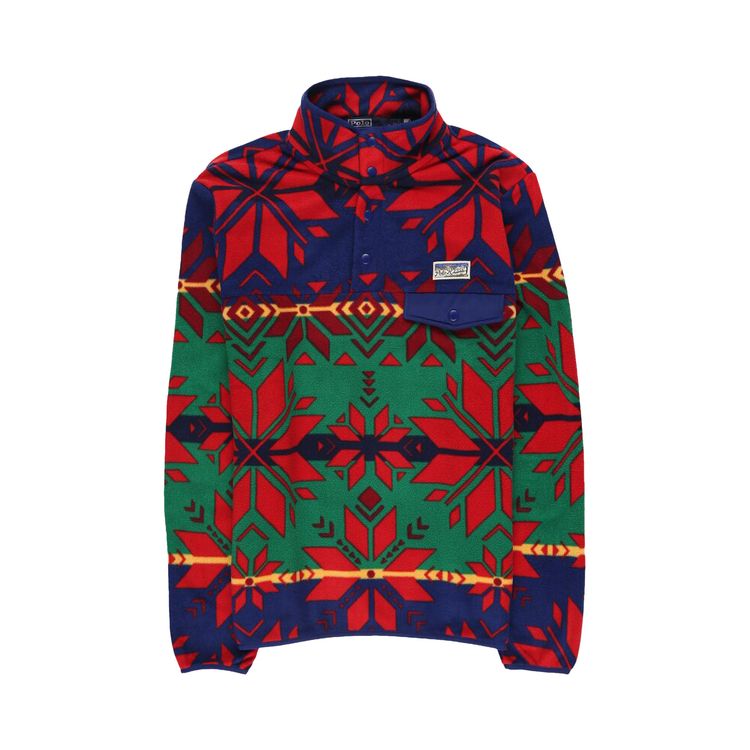 Buy Polo Ralph Lauren Geometric Mock Neck Pullover 'Winter Geometric ...