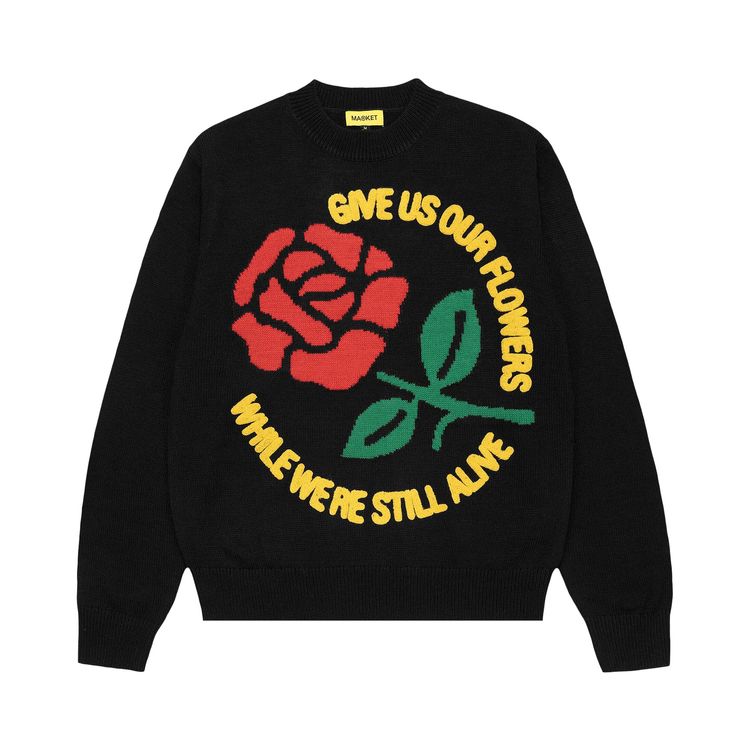 Buy Market Rose Garden Sweater 'Black' - 379000044 BLAC | GOAT