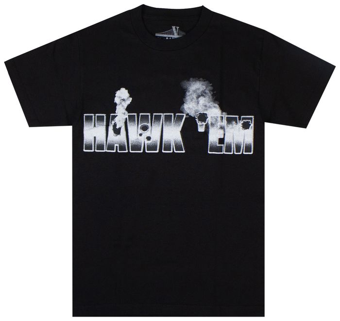 Buy Vlone x Pop Smoke Hawk Em' Tee 'Black' - 1020 100000103XPSH BLAC | GOAT