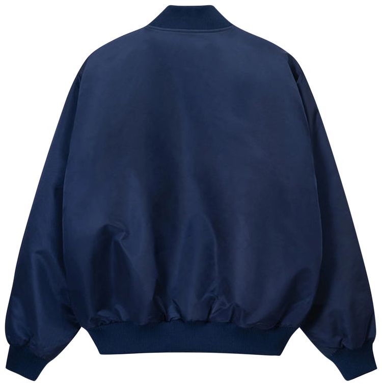 Buy Stussy LA Chapter Satin Varsity Jacket 'Navy' - 115692 NAVY | GOAT