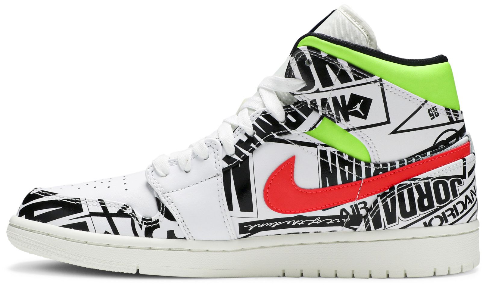 Buy Air Jordan 1 Mid 'Over-Print Logos' - 554724 119 | GOAT