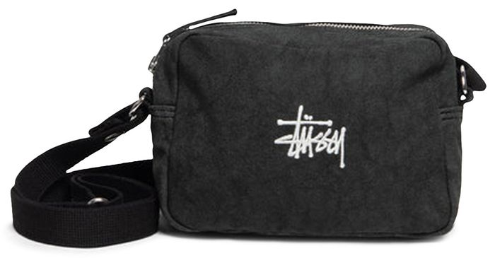 Buy Stussy Canvas Side Pouch 'Washed Black' - 134255 WASH | GOAT
