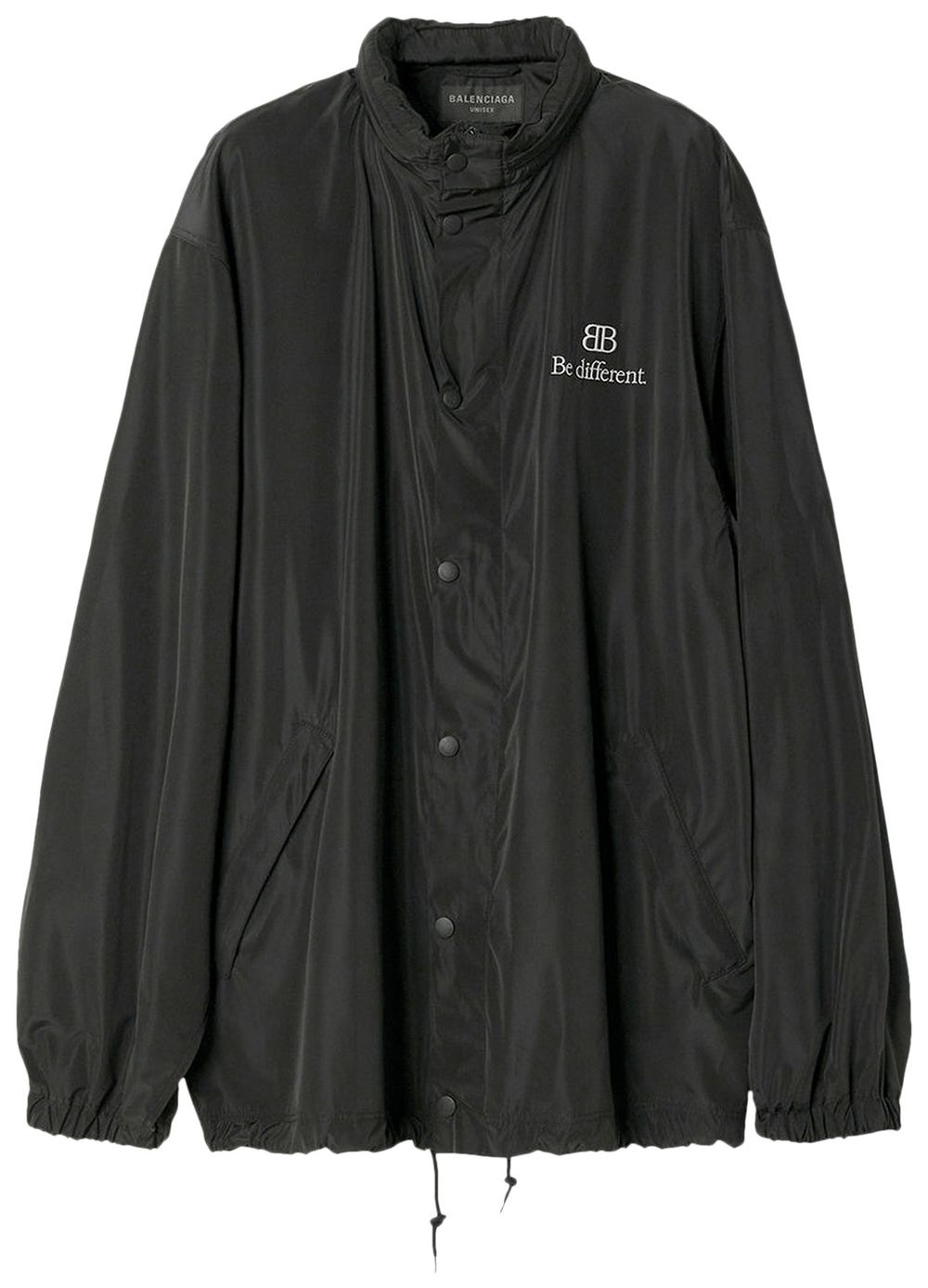 Buy Balenciaga Logo Print Windbreaker Jacket 'Black' - 732644 TYD36 ...