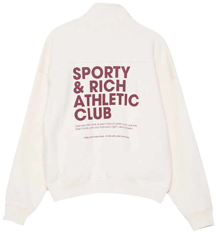 Buy Sporty & Rich Athletic Club Quarter Zip 'Black/White' - QZ651BK ...