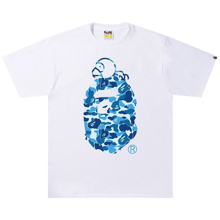 Buy Bape Abc Camo Milo On Big Ape Tee Whiteblue 2i30 110 001 White