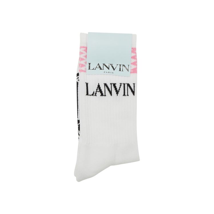 Buy Lanvin Curb Socks 'White/Light Pink' - AM SALCHS LVN1 P23 0052 | GOAT