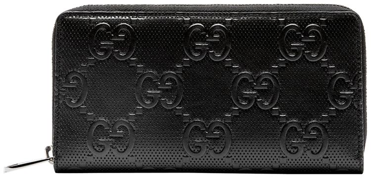 Buy Gucci Embossed Full Zip Wallet 'Black' - 625558 1W3AN 1000 | GOAT
