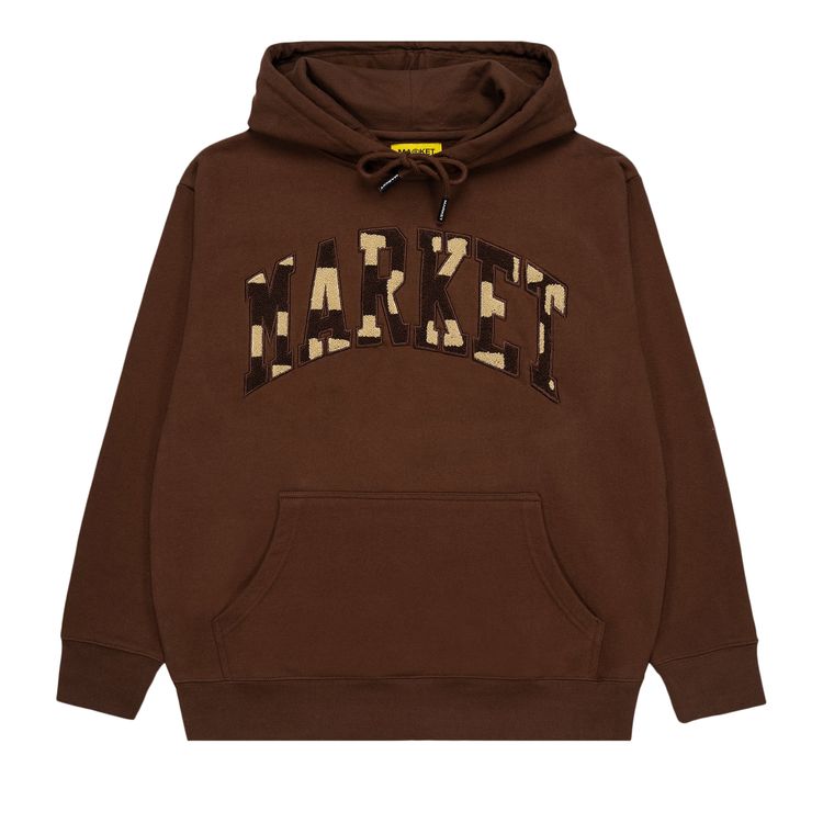 Buy Market Chess Club Appliqué Fleece Hoodie 'Brown' - 397000410 BROW ...