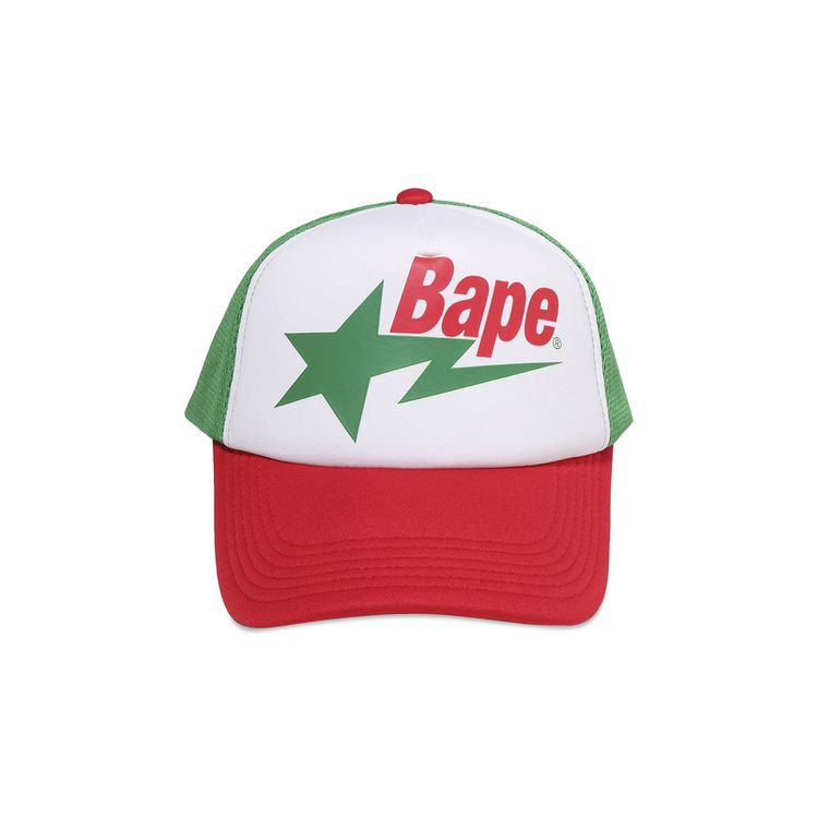 Buy BAPE Sta Mesh Cap 'Green/Red' - 1CPI 801 005 GREEN RED | GOAT