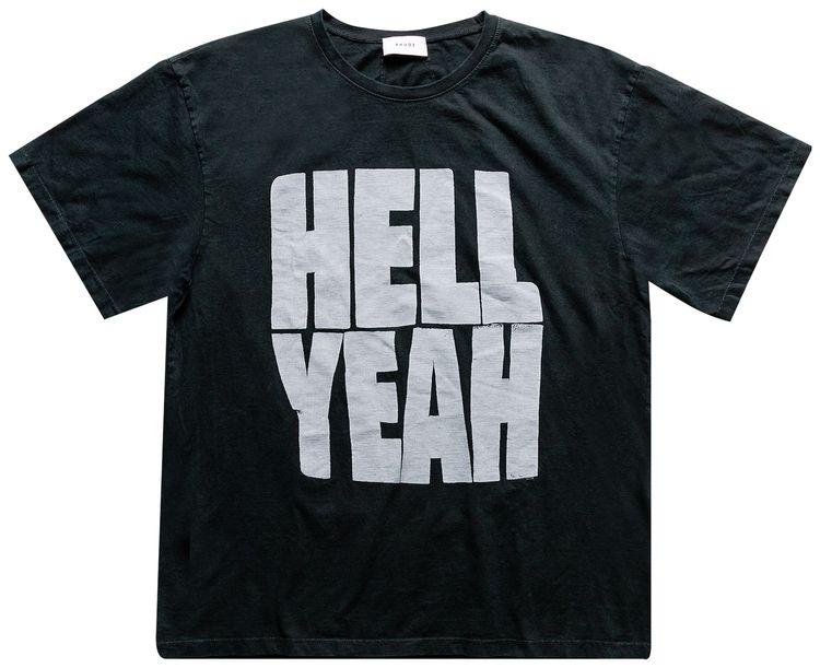 Buy Rhude Hell Yeah Tee 'Black' - 08PF20012 | GOAT