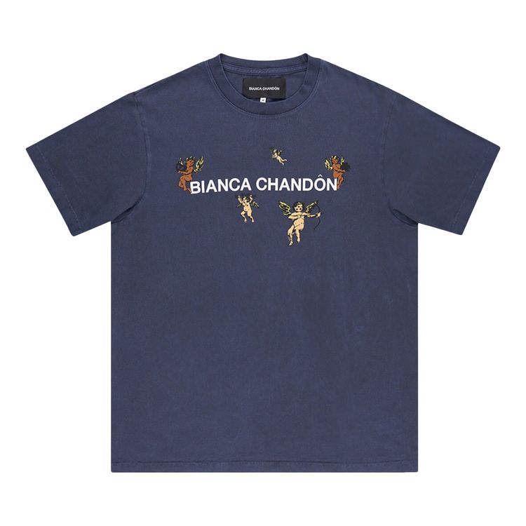 Buy Bianca Chandôn Cherub Logotype T-Shirt 'Navy' - BCCHRB NAVY | GOAT