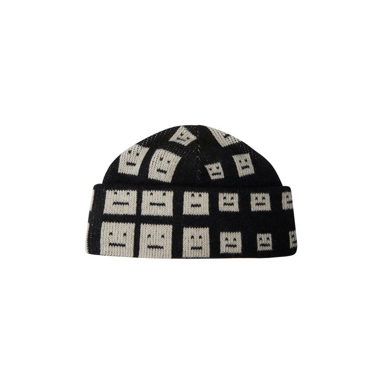 Buy Acne Studios Checkboard Pattern Beanie 'Black' - C40268 GOAT BLAC ...