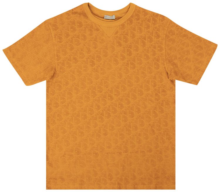 Buy Dior Terry Oblique T-Shirt 'Orange' - 113J692A0614 C141 | GOAT