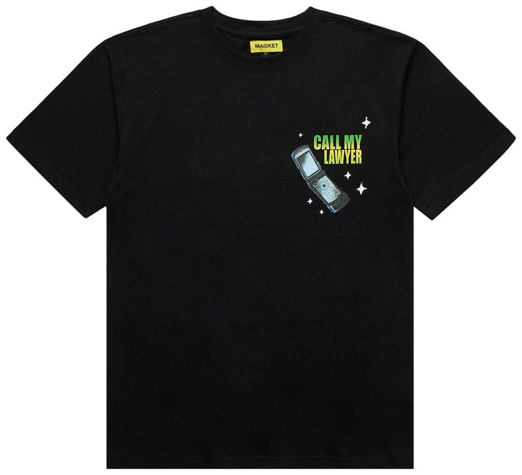 Buy Market Call My Lawyer Act Now T-Shirt 'Black' - 399001248 BLAC | GOAT