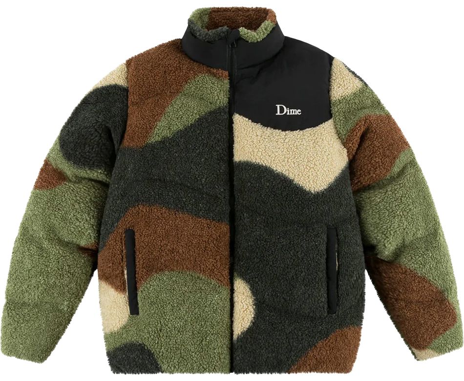 Buy Dime Sherpa Puffer Jacket 'Camo' - DIMEHO2CAM | GOAT