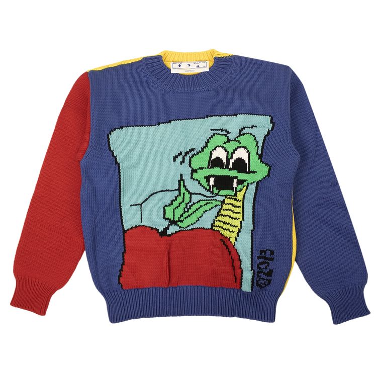 Buy Off-White Snake Chuncky Knit Crewneck 'Multicolor ...