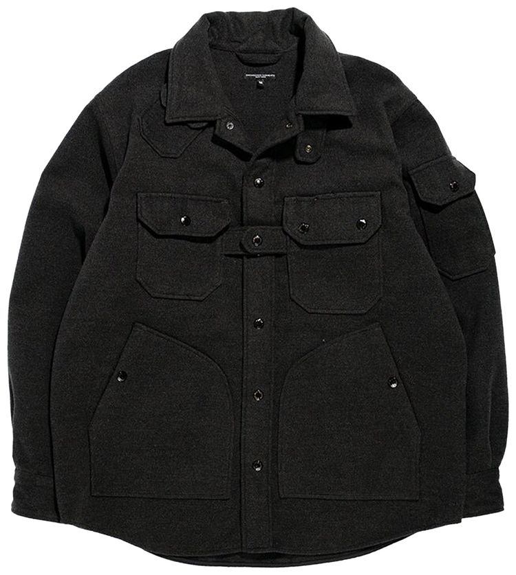 Buy Engineered Garments Poly Fake Melton Explorer Shirt Jacket ...