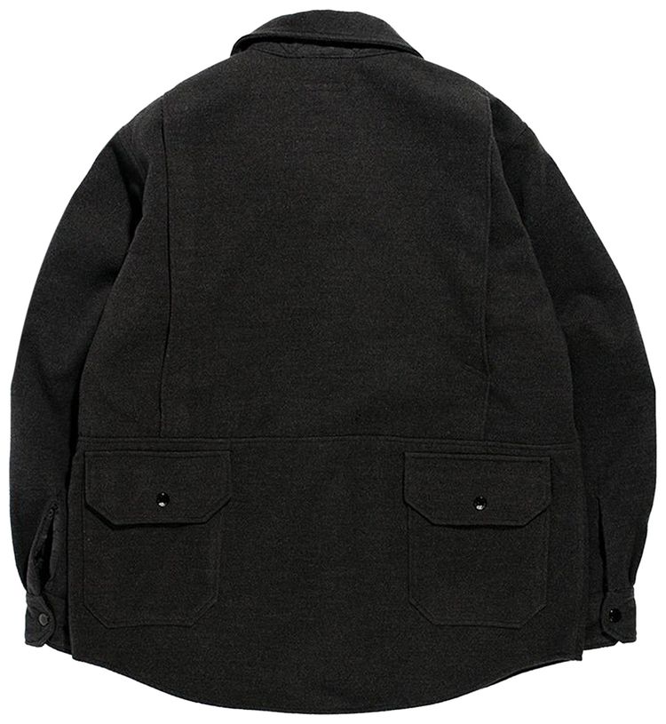 Buy Engineered Garments Poly Fake Melton Explorer Shirt Jacket ...