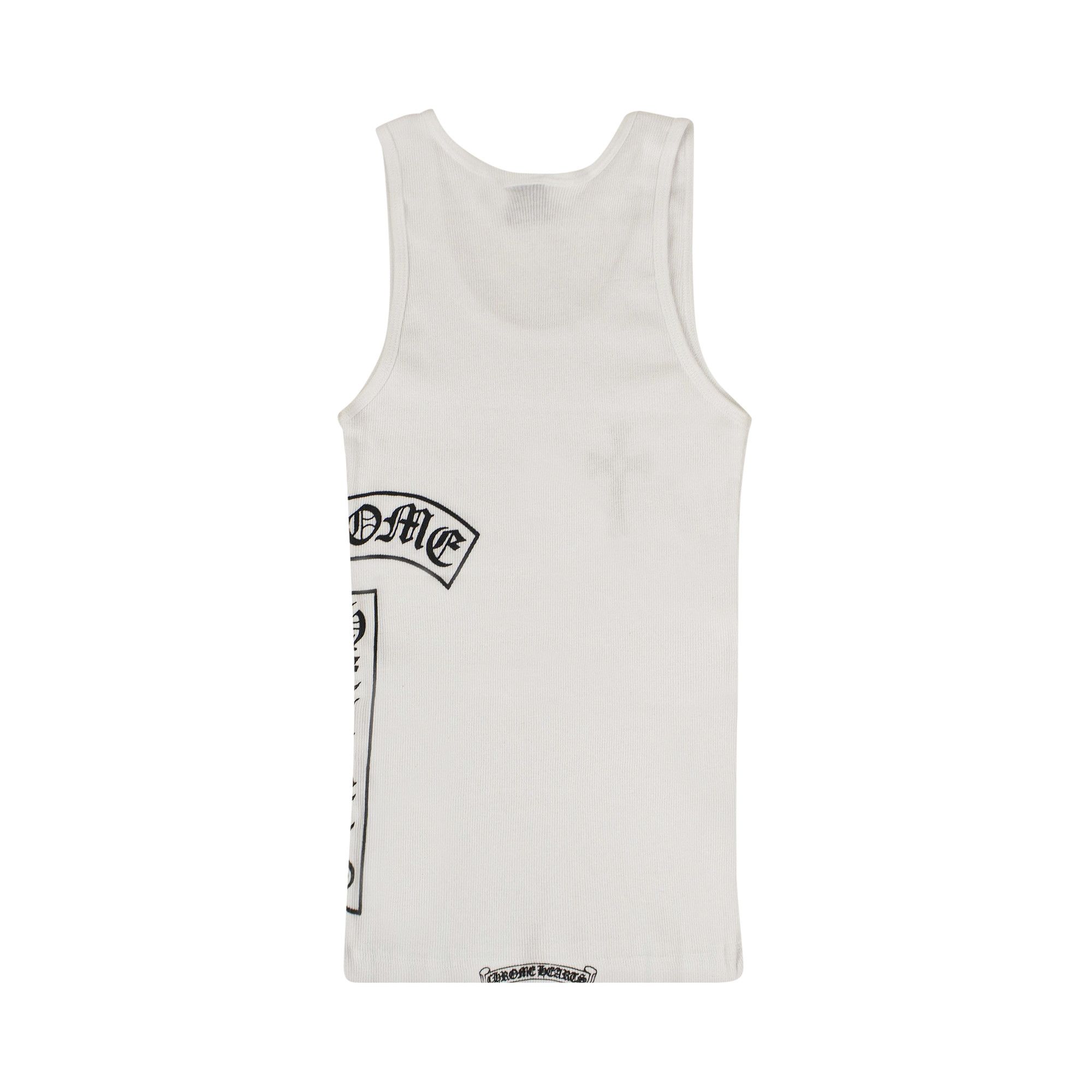 Buy Chrome Hearts Ribbed Side Logo Tank Top 'White' - 1383 Buy Chrome Hearts Ribbed Side Logo Tank Top 'White' - 1383
