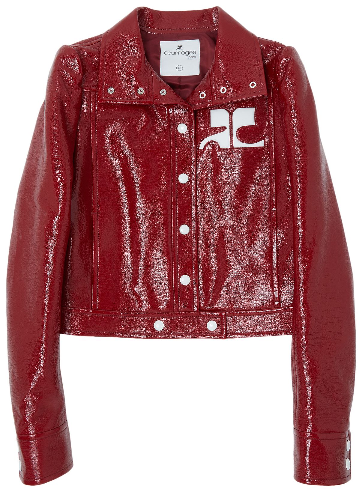 Buy Courrèges Vinyl Jacket 'Red' - PERCBL005VY0003RD | GOAT