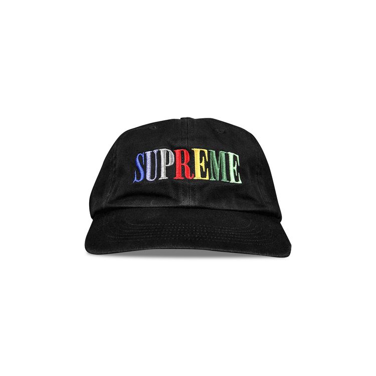 Buy Supreme Multi Color Logo 6-Panel 'Black' - FW20H65 BLACK | GOAT