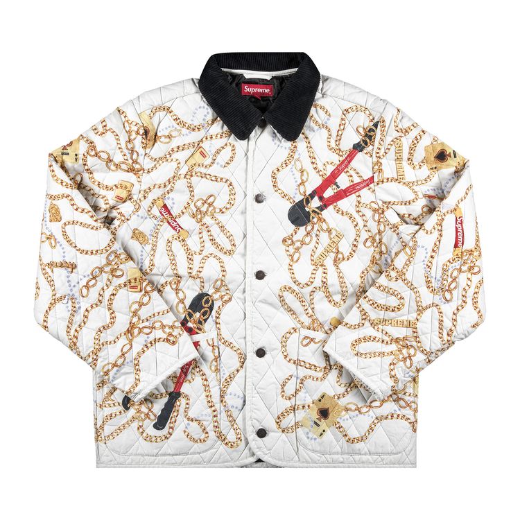 Buy Supreme Chains Quilted Jacket 'White' - FW20J57 WHITE | GOAT