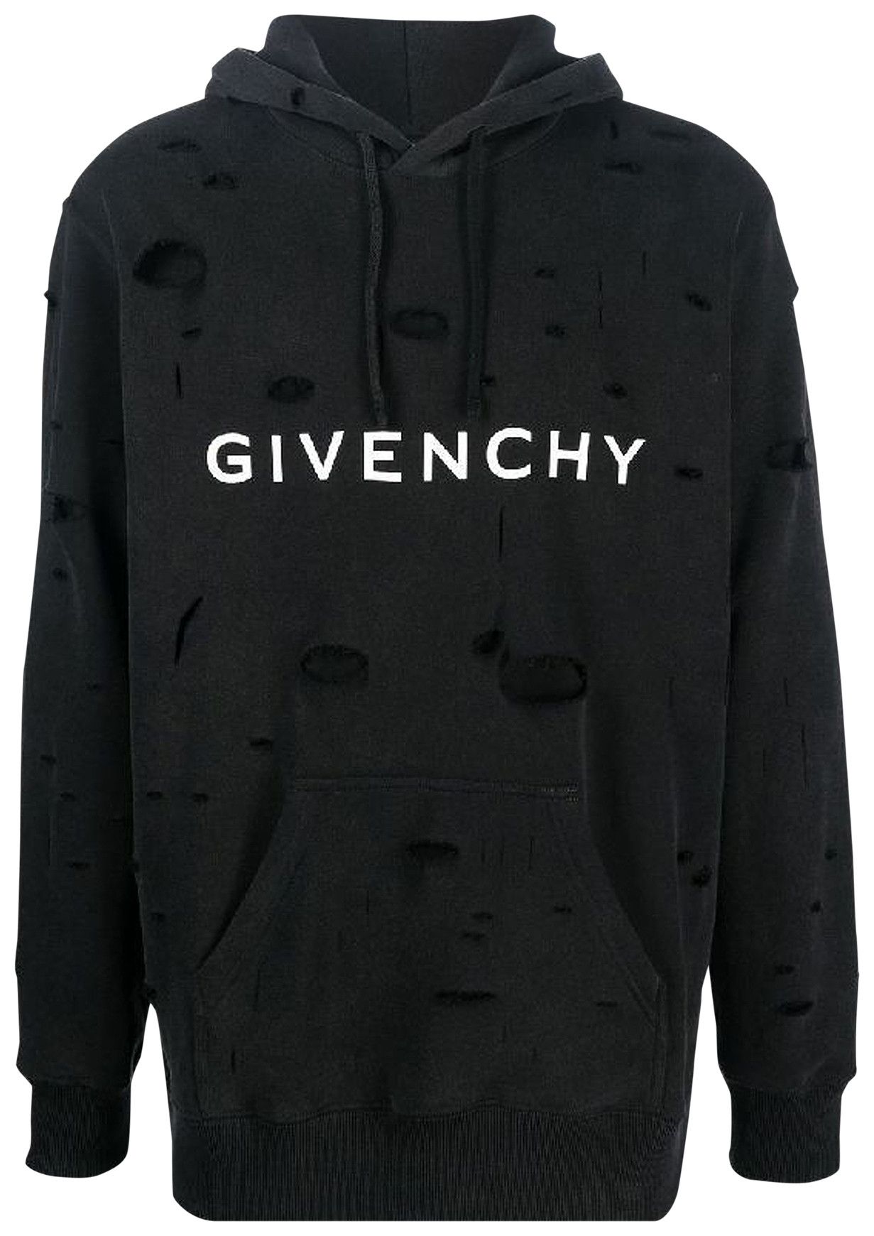 Buy Givenchy Classic Fit Hole Hoodie 'Black' - BMJ0KF3Y9W 011 | GOAT