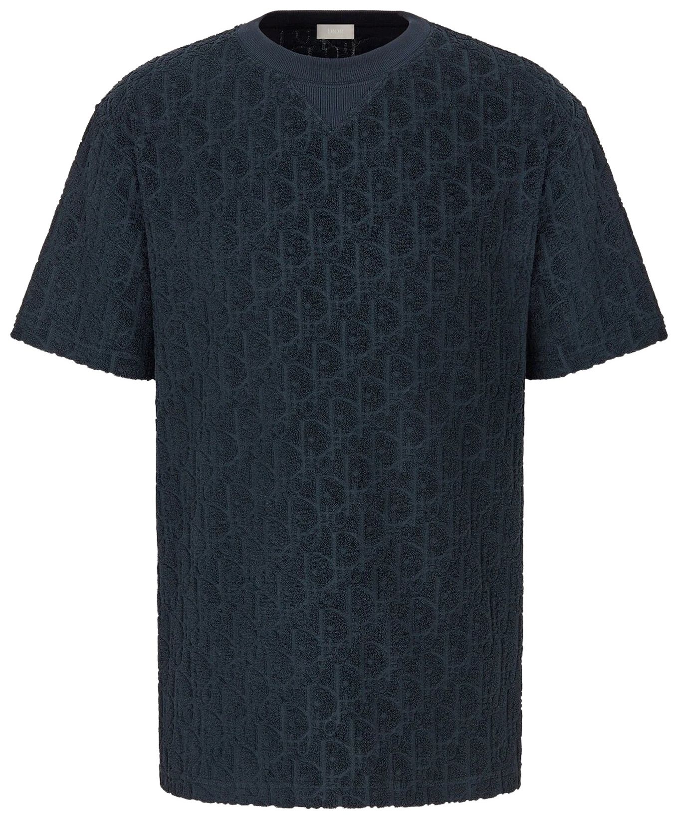 Buy Dior Terry Oblique T-Shirt 'Navy Blue' - 113J692A0614 C540 | GOAT