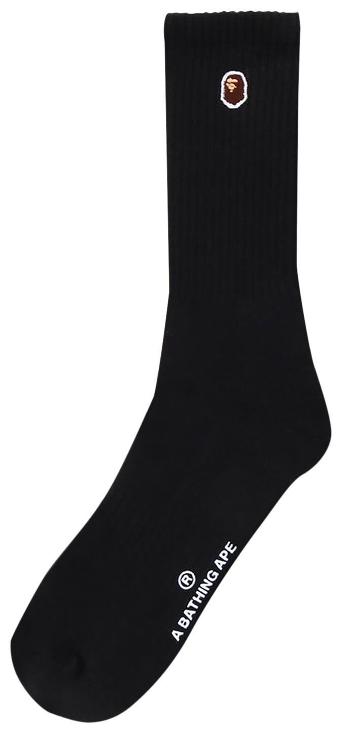 Buy Bape Ape Head One Point Socks Black 1i80 184 002 Black Goat