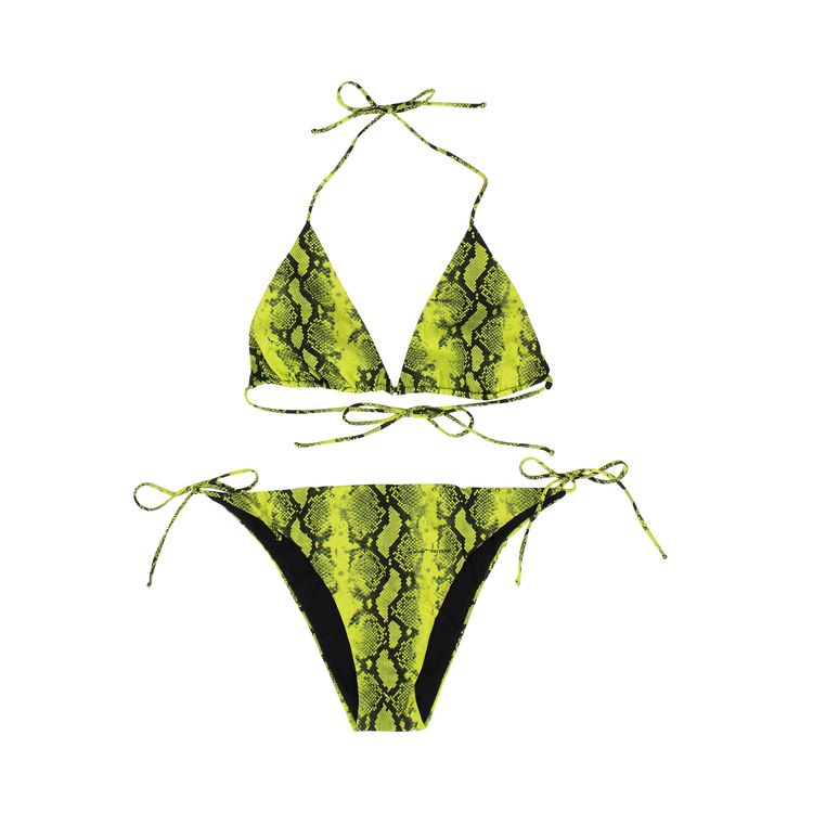 Buy Off-White Python Print Bikini 'Neon Green' - OWFA007S19C640446200 ...