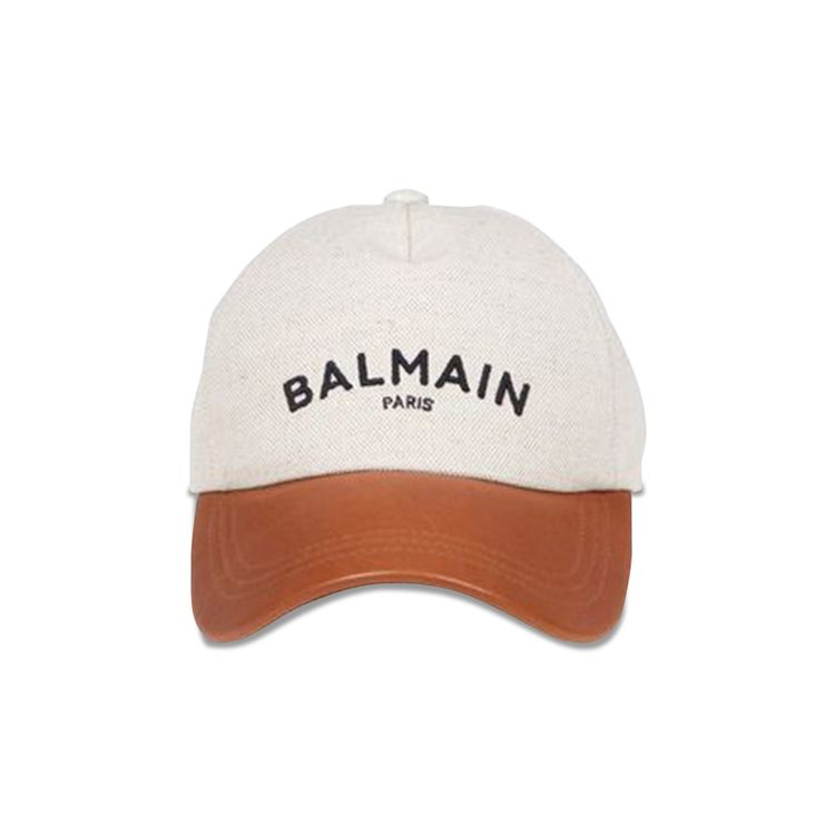 Buy Balmain Logo Cotton Cap 'Natural/Black' - AF1XA015MB38 GEM | GOAT