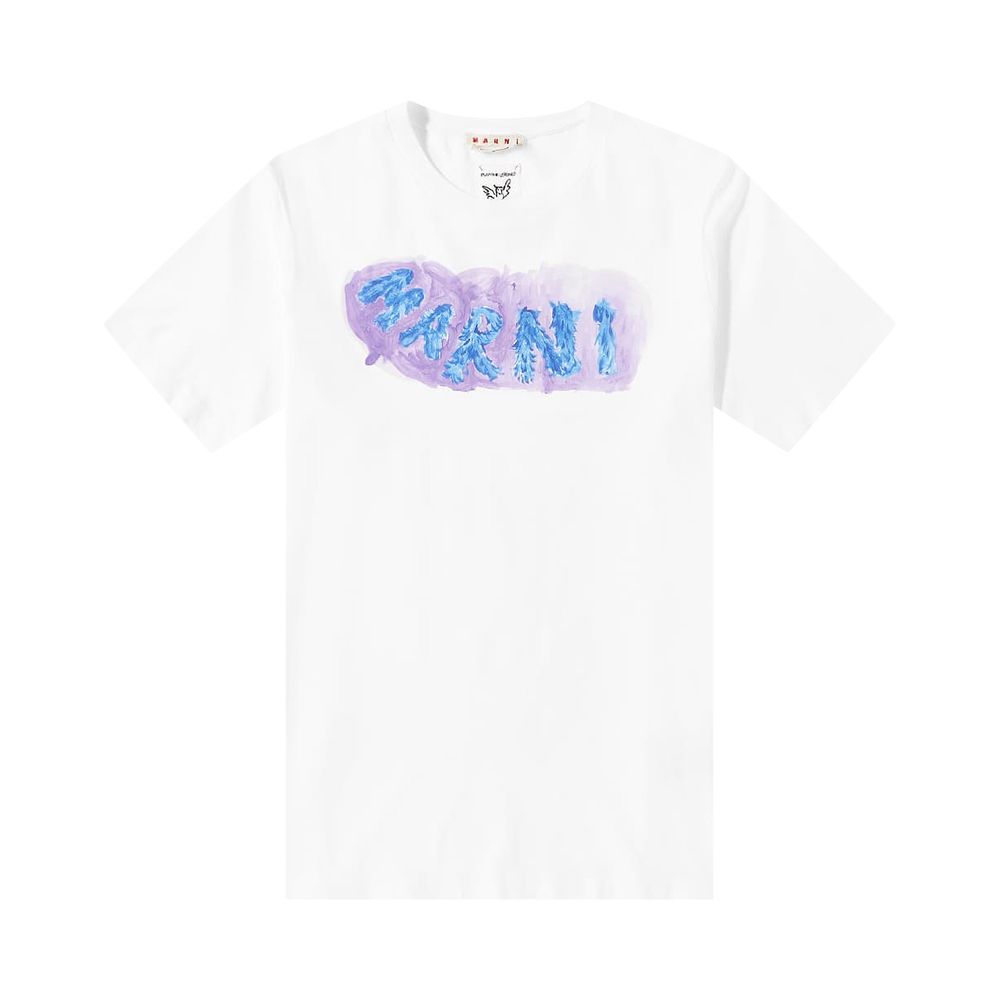 Buy Marni Logo Tee 'Lily White' - HUMU0198PBUSCV02HMW01 | GOAT