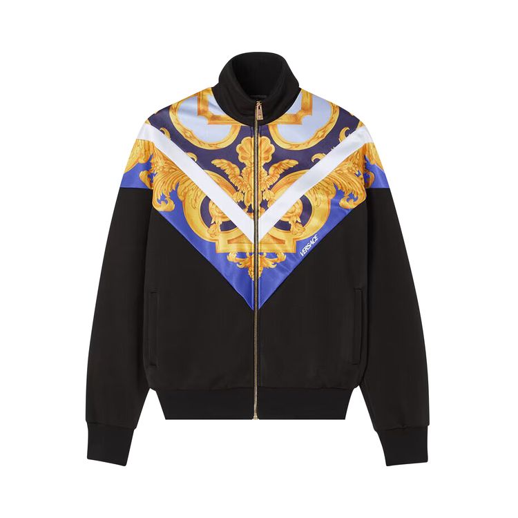 Buy Versace Track Jacket 'Navy/Cobalt/Gold' - 1008504 1A06205 5U670 | GOAT