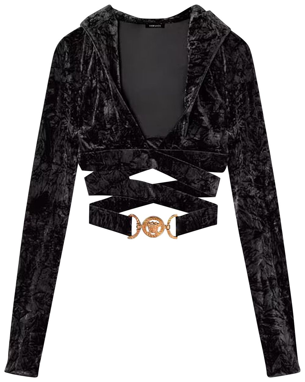 Buy Versace Velvet Top 'Black' - 1007885 1A05908 1B000 | GOAT