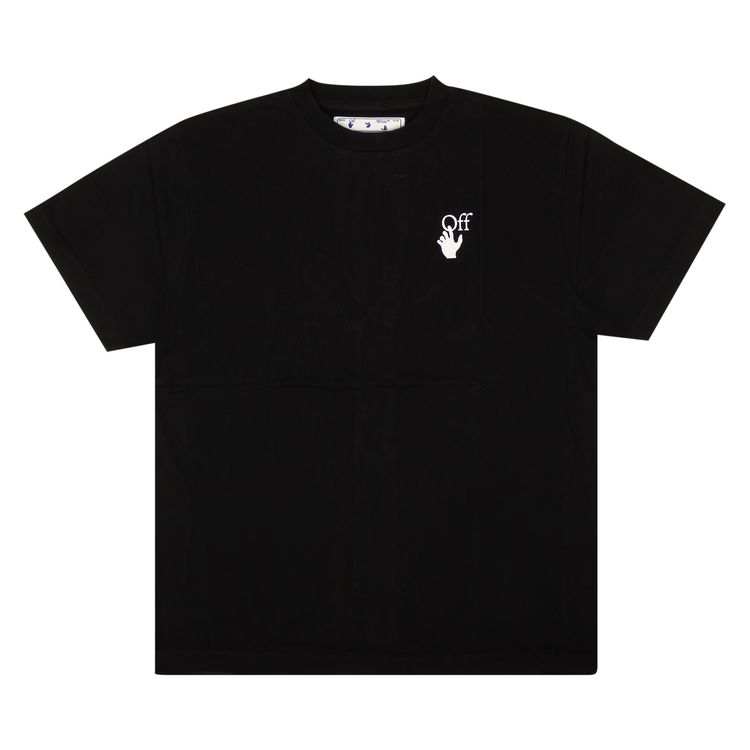 Buy Off-White Cut Here Over Tee 'Black/White' - OMAA038F20FAB0081001 | GOAT