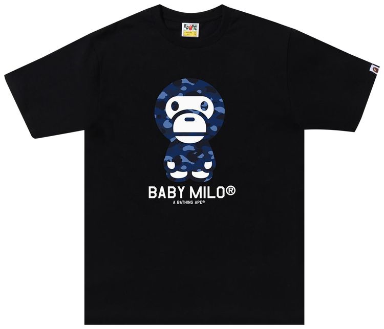 Buy BAPE Color Camo Baby Milo Tee 'Black/Navy' - 2I80 110 004 BLACK ...