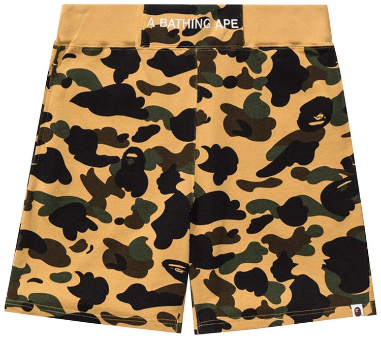 Buy BAPE 1st Camo Sweatshorts 'Yellow' - 1I80 153 008 YELLOW | GOAT