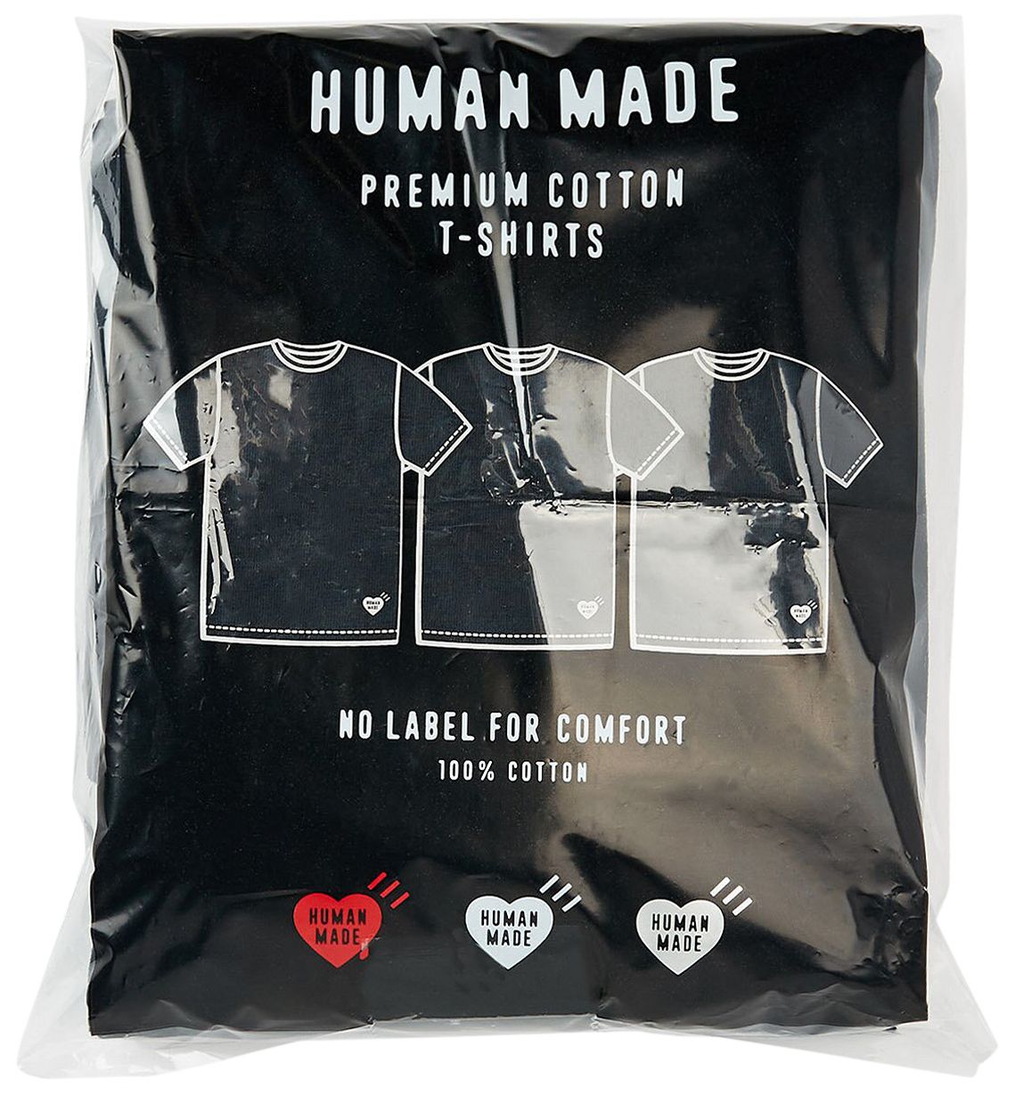 Buy Human Made 3-Pack T-Shirt Set 'Black' - HM25CS042 BLAC | GOAT