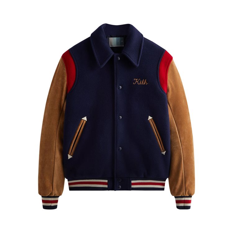 Buy Kith Varsity Wool Coaches Jacket 'Nocturnal' - KHM010247 413 | GOAT