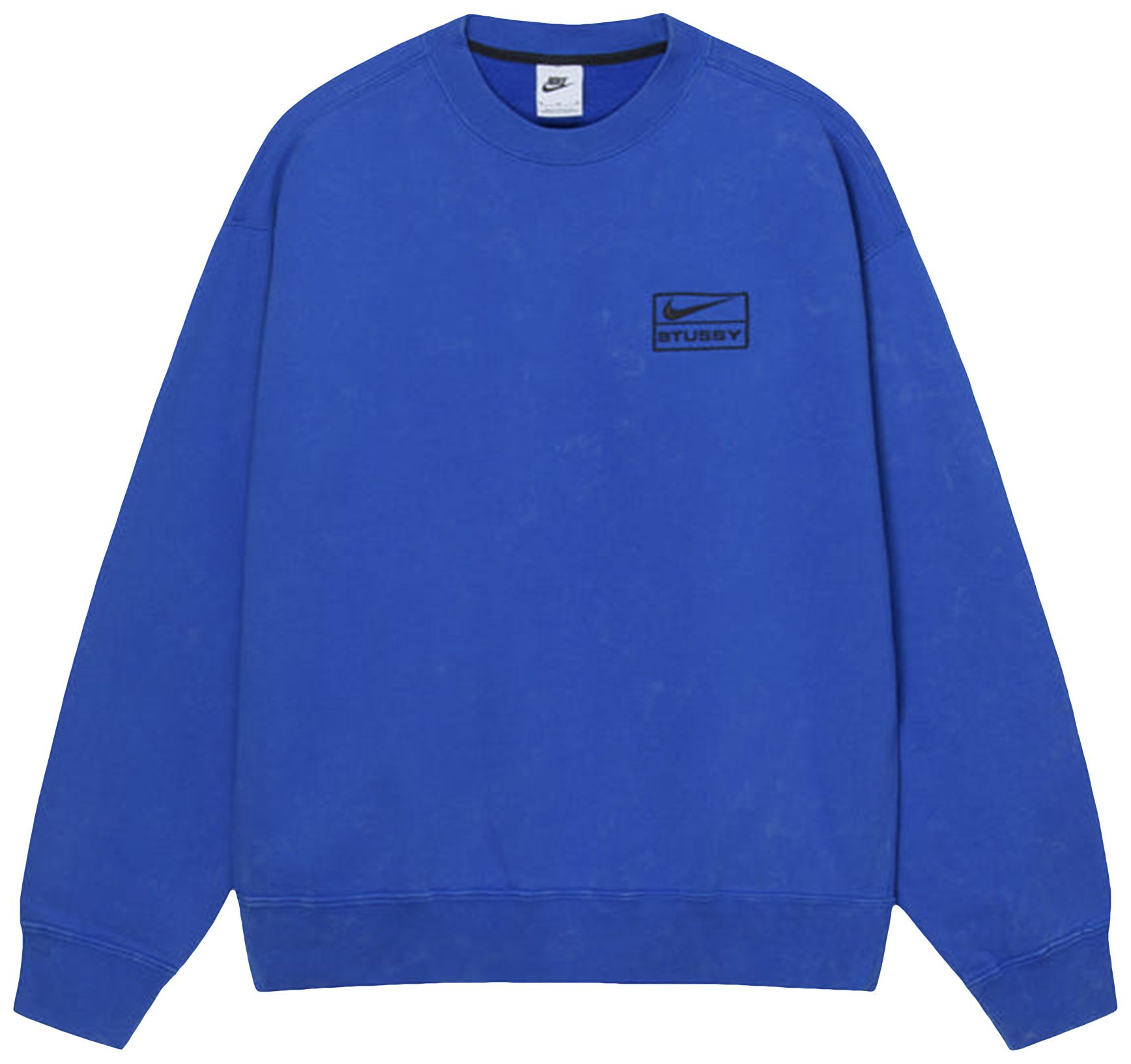 Buy Stussy x Nike Acid Wash Fleece Crew 'Blue' - DR4024480 BLUE | GOAT